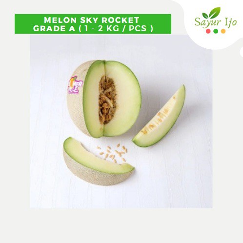 Jual Melon Sky Rocket A 1.5 - 2 Kg / Pcs Melon Hijau Buah Lokal Manis ...
