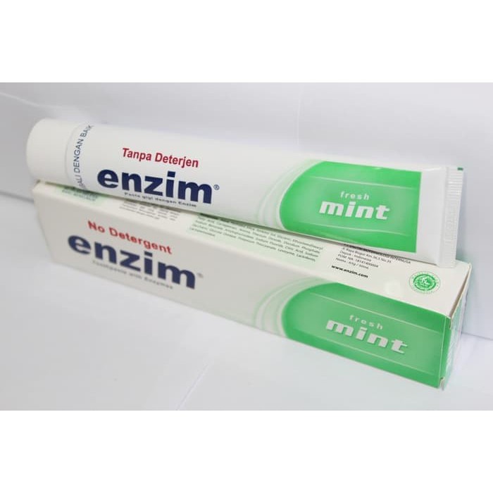 Jual ENZIM NO DETERGENT TOOTHPASTE WITH ENZYMES FRESH MINT ISI 63g ...