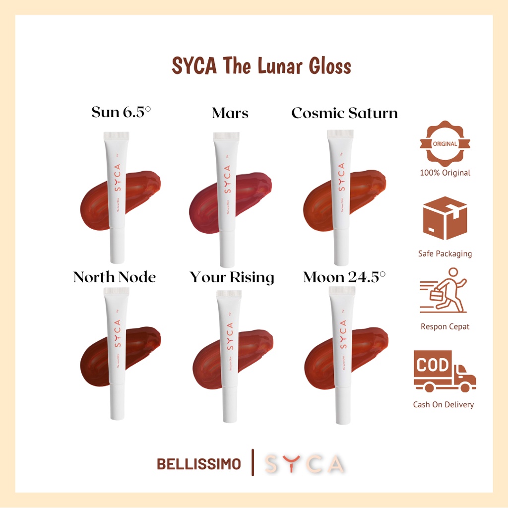 Jual SYCA Lipgloss The Lunar Gloss Saturn/Mars/Sun/North Node/Your ...