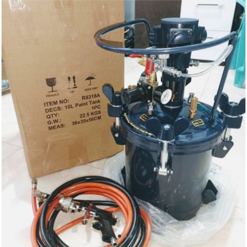 Jual PAINT POT alat pengaduk cat/ paint sprayer tank/kapasitas 10 liter ...