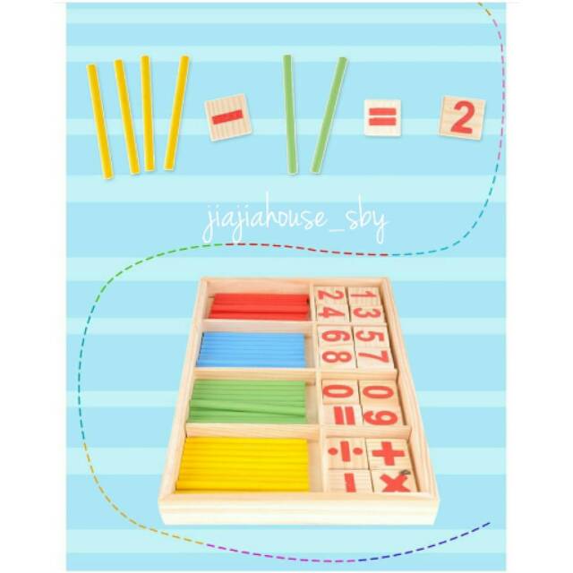 Jual Mainan Montessori / Mainan Edukasi / Math stick / intelligence ...