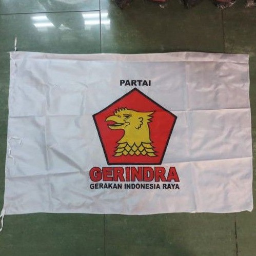 Jual bendera partai gerindra / bendera jalan partai gerindra / partai ...
