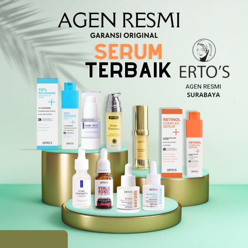 Jual ORI Ertos Serum Kinclong, Niacinamide, Retinol, Pore Minimizer ...
