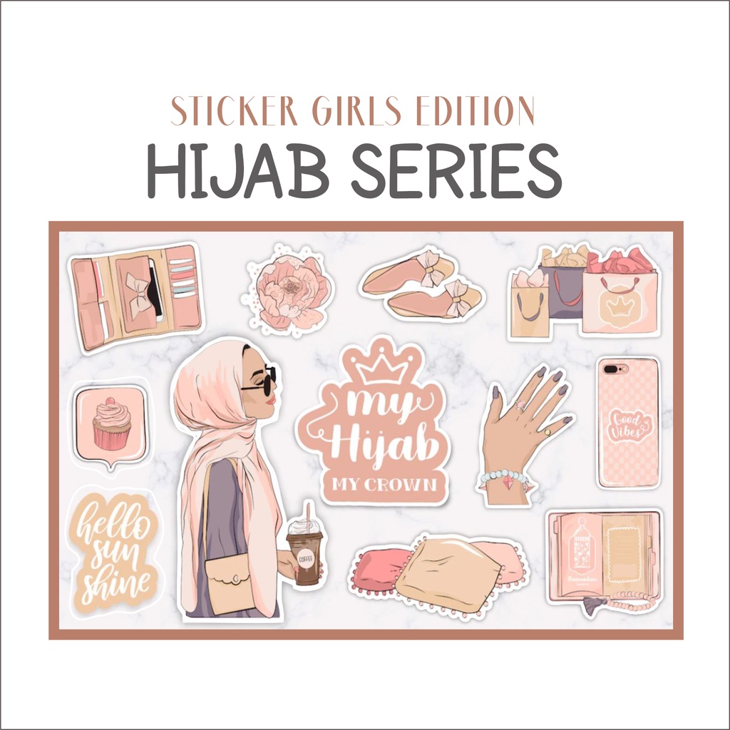 Jual Stiker Girls Series Hijab untuk Dekorasi Handphone Jurnal Hijab ...