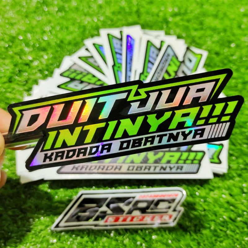 Jual sticker duit jua intinya hologram / sticker viral | Shopee Indonesia