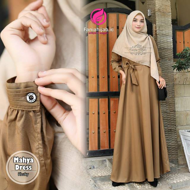Jual GAMIS MAHYA KHAKY / SERAGAM PDH / BY FANIA HIJAB | Shopee Indonesia