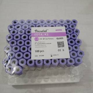 Jual Tabung Vacutainer Ungu EDTA 3 mL Vaculab Onemed SATUAN | Shopee ...
