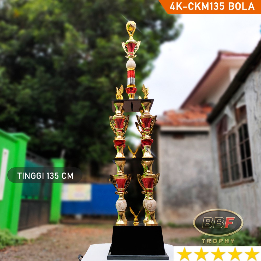 Jual PROMO !! TROPHY PIALA kaki 4 mewah 2 tingkat 4K-CKM135 BOLA ...