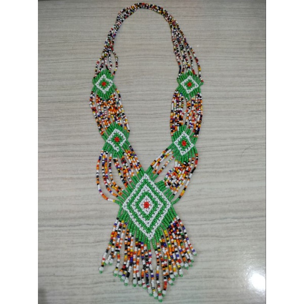 Jual kalung manik ketupat aksesoris manik manik khas suku dayak kalung ...