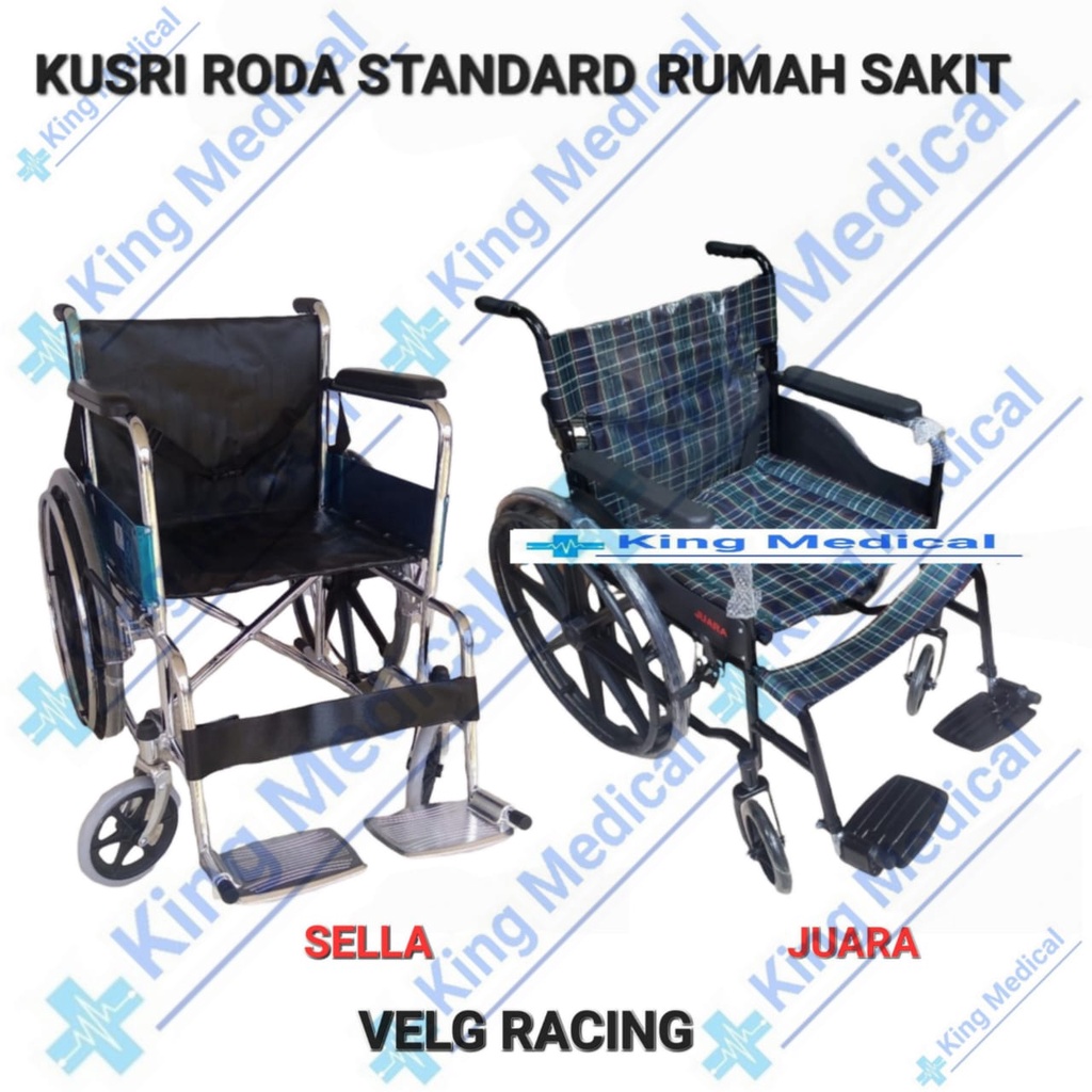 Jual Kursi Roda Sella/Juara Standard Rumah Sakit Velg Racing (Khusus ...