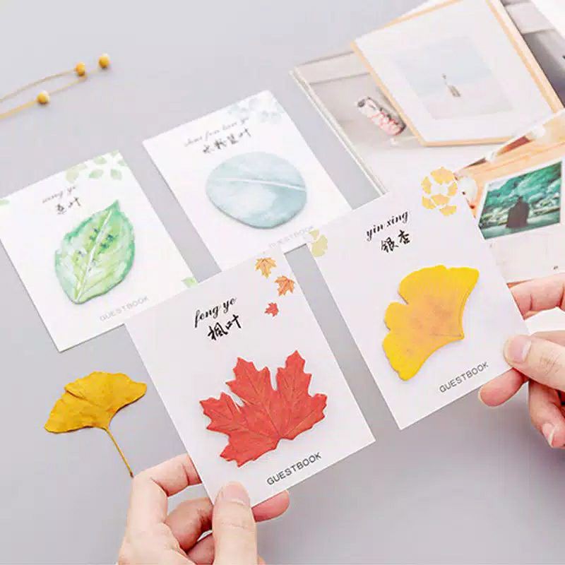 Jual Sticky Notes Leaves Daun Mapple Unik Murah | Shopee Indonesia