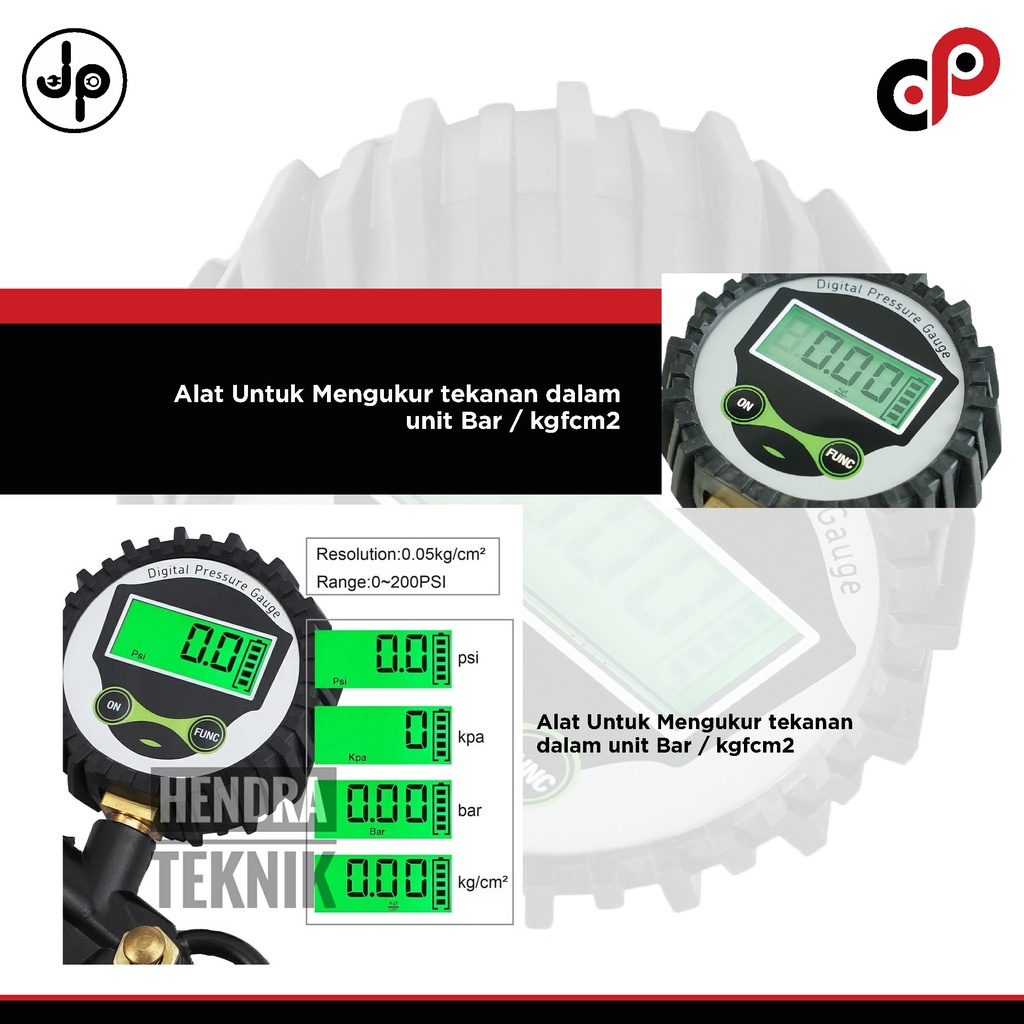 Jual Digital Pressure Gauge Alat Ukur Tekanan Ban Mobil Motor ...