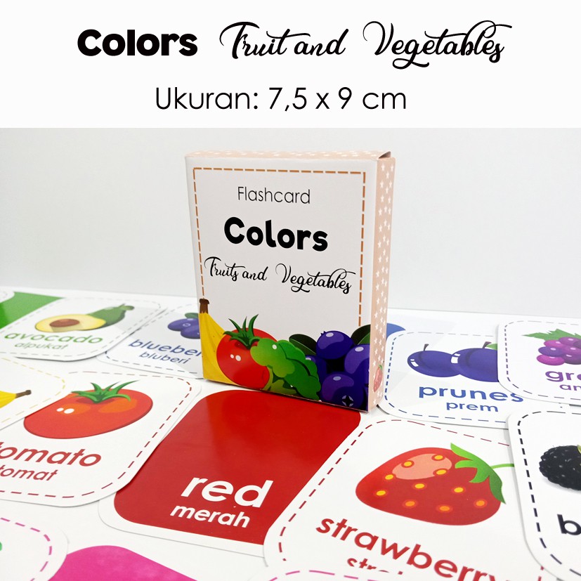 Jual Flashcard warna Colors / Flash Card / pairing puzzle / kartu ...