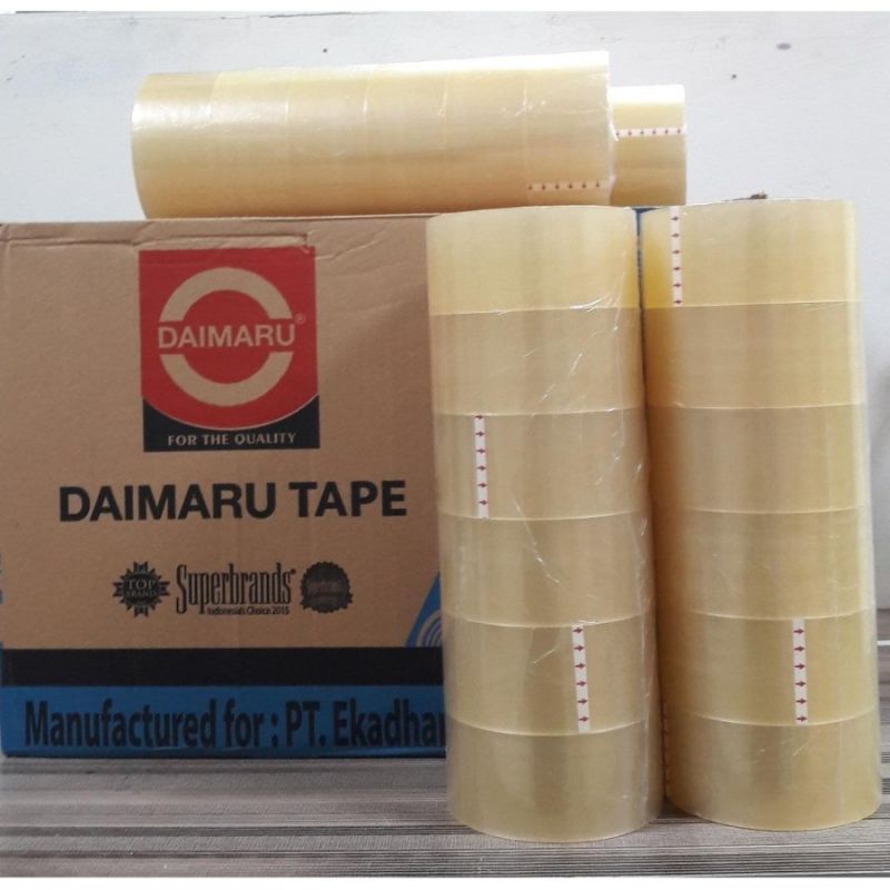 Jual Lakban OPP Daimaru 2 inch 48mm x 90 yard bening / Lakban Bening Daimaru / Lakban Daimaru 2 ...