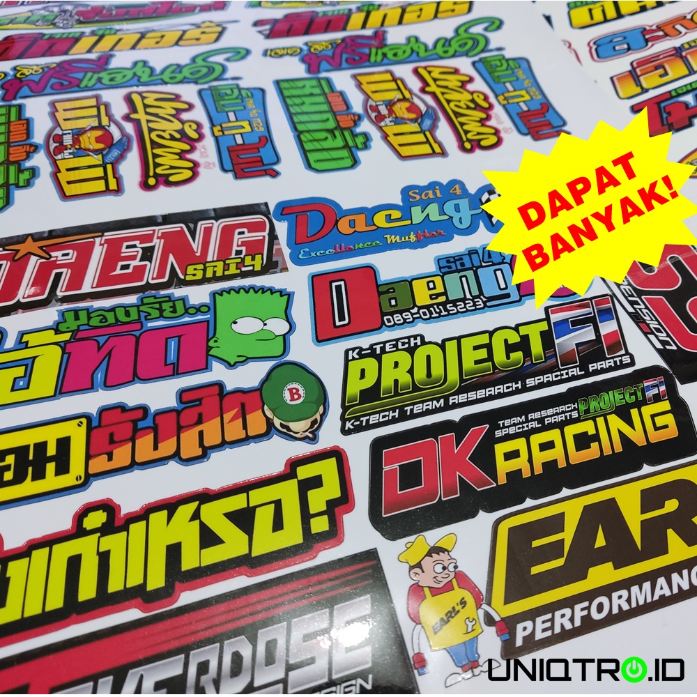 Jual Stiker Racing Thailook, Sticker Otomotif, Motor dan Mobil | Shopee ...