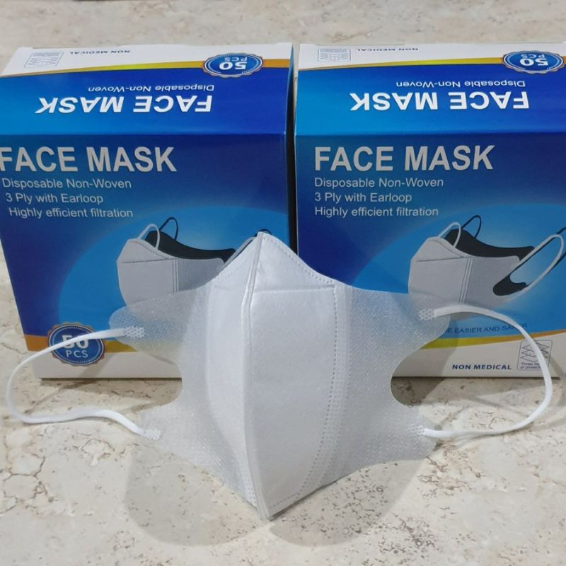 Jual Masker Duckbill 3ply earloop disposable facemask Duck Bill IMPORT ...