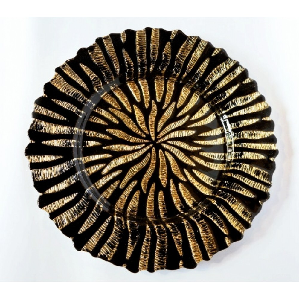 Jual Charger Plates Bulat Motif seperti Matahari/Tatakan Piring Makan ...