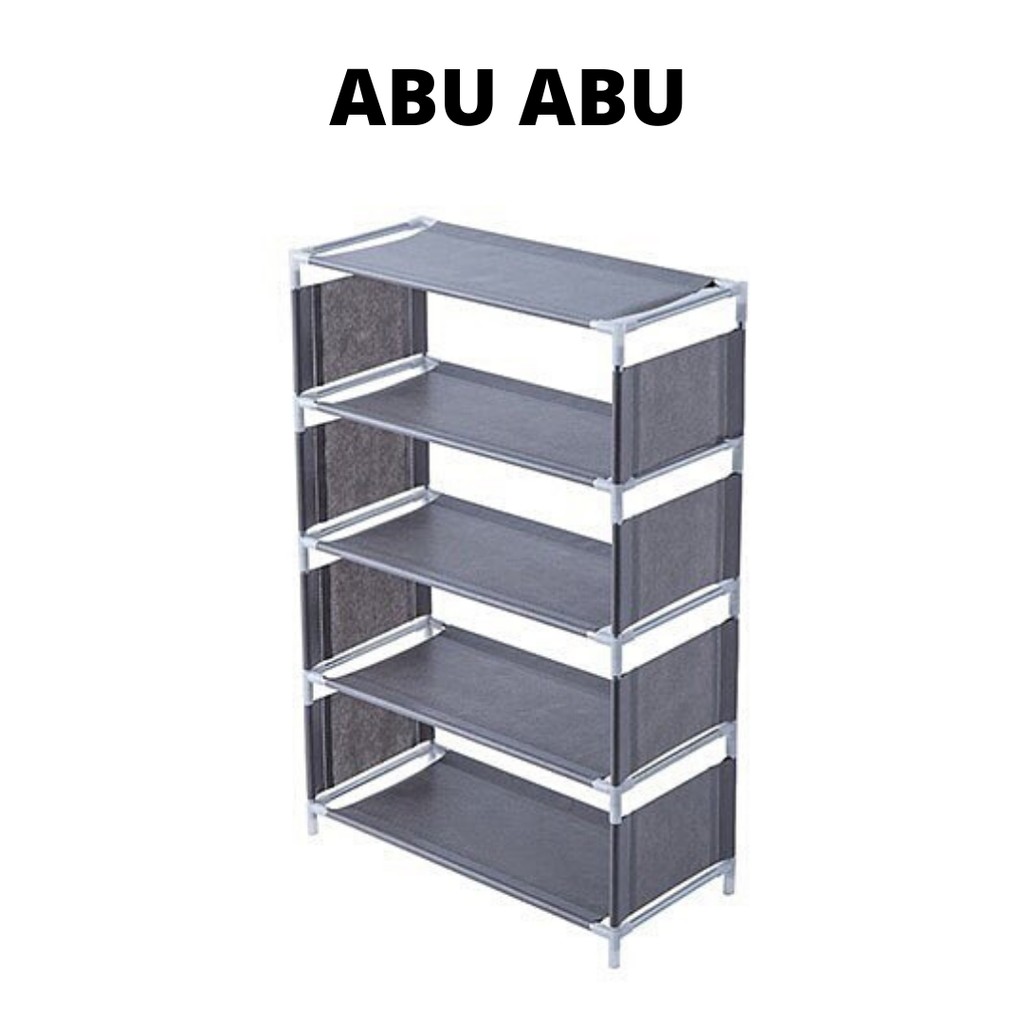 Jual Rak Sepatu 5 Susun Motif Polos / Tempat Sepatu Sendal 5 Tingkat ...