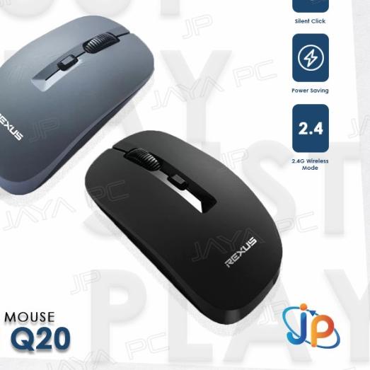 Jual ♡ Mouse Rexus Q20 Office Wireless - Silent Click Mouse Nano USB ...