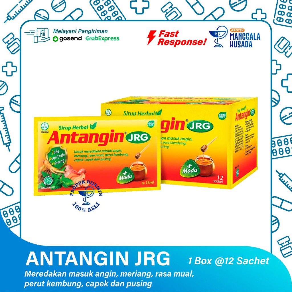 Jual ANTANGIN JRG SIRUP HERBAL BOX PLUS MADU @ 12 SACHET | Shopee Indonesia