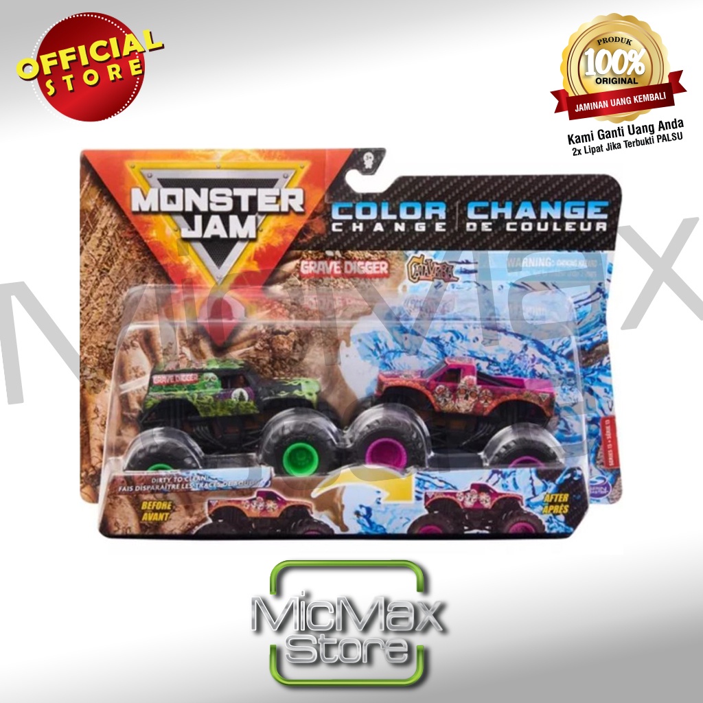 Jual Monster Jam Color Change 1:64 Grave Digger & Calavera SM58702 ...
