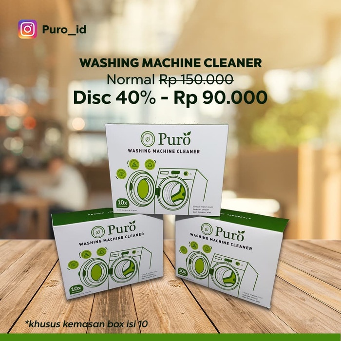 Jual PURO WASHING MACHINE CLEANER BOX ( ISI 10 PCS ) | Shopee Indonesia