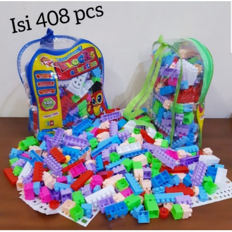 Jual Mainan Blocks Balok Susun 408 Pcs - Mainan Blocks Lego | Shopee ...