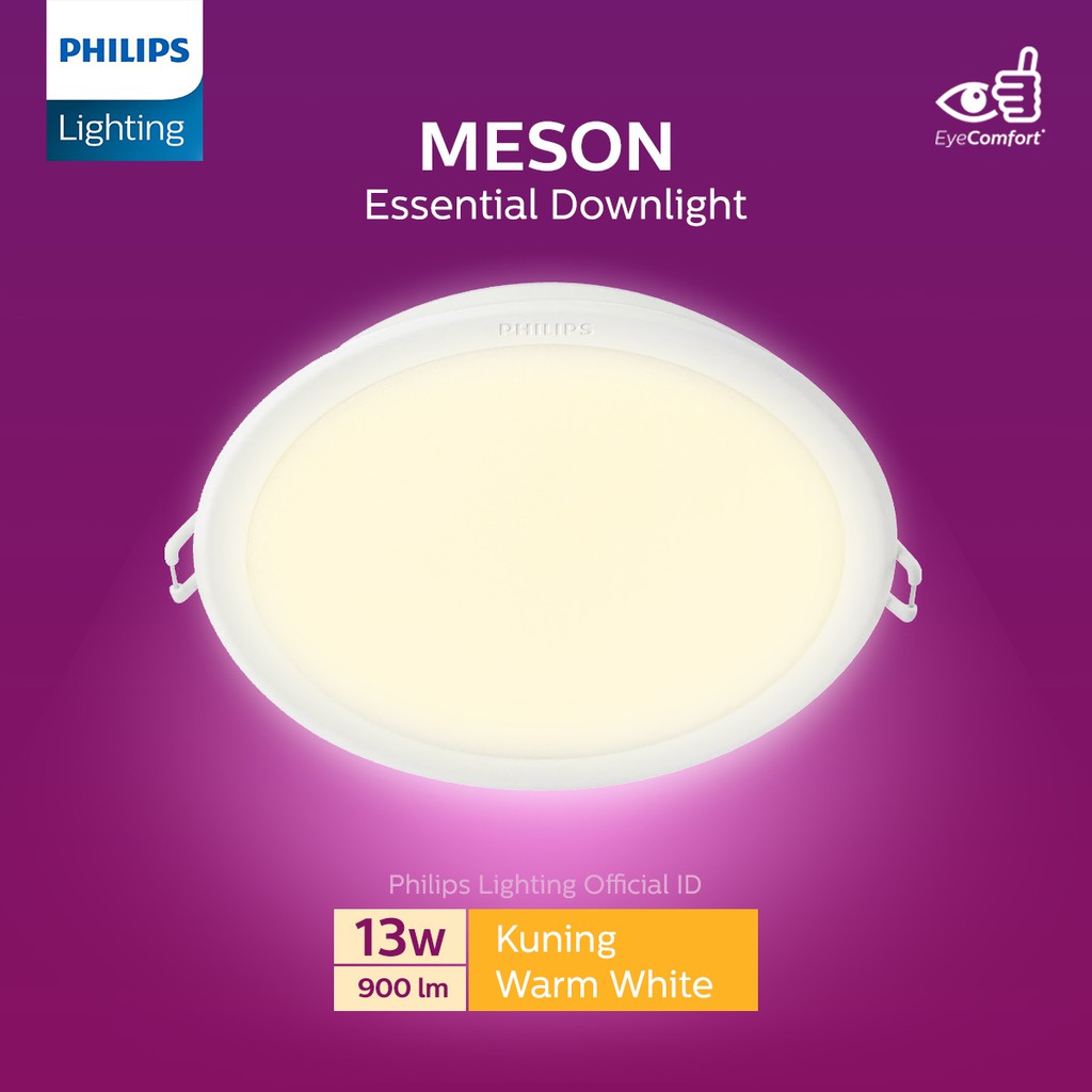Jual Philips Downlight - 59464 MESON 125 13W 30K WH Recessed LED Kuning ...
