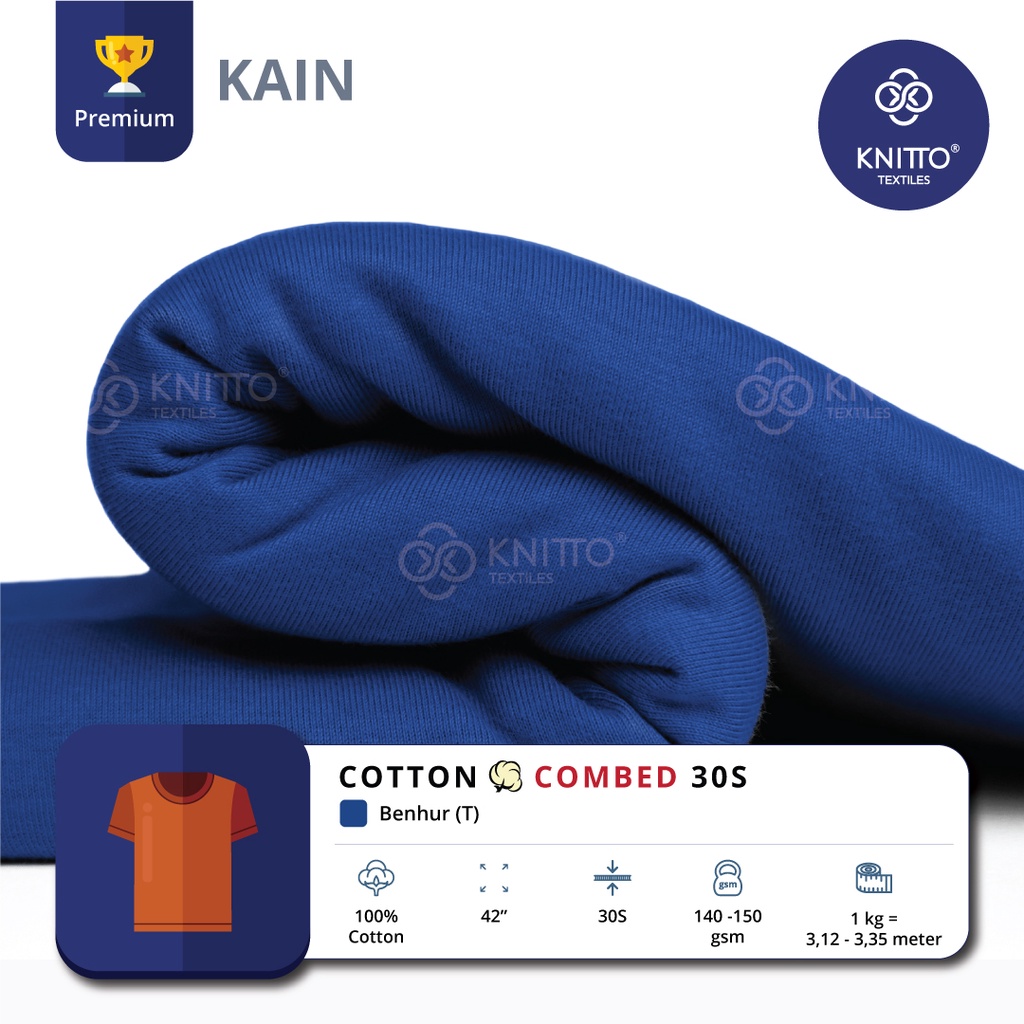Jual KAIN COTTON COMBED 30S BENHUR SPECIAL (BAHAN KAOS) KNITTO | Shopee ... Jual KAIN COTTON COMBED 30S BENHUR SPECIAL (BAHAN KAOS) KNITTO | Shopee ...