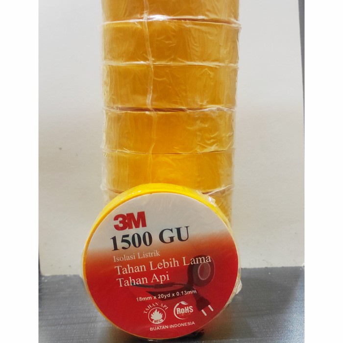 Jual Isolasi Listrik 3M 1500 GU Kuning | Shopee Indonesia