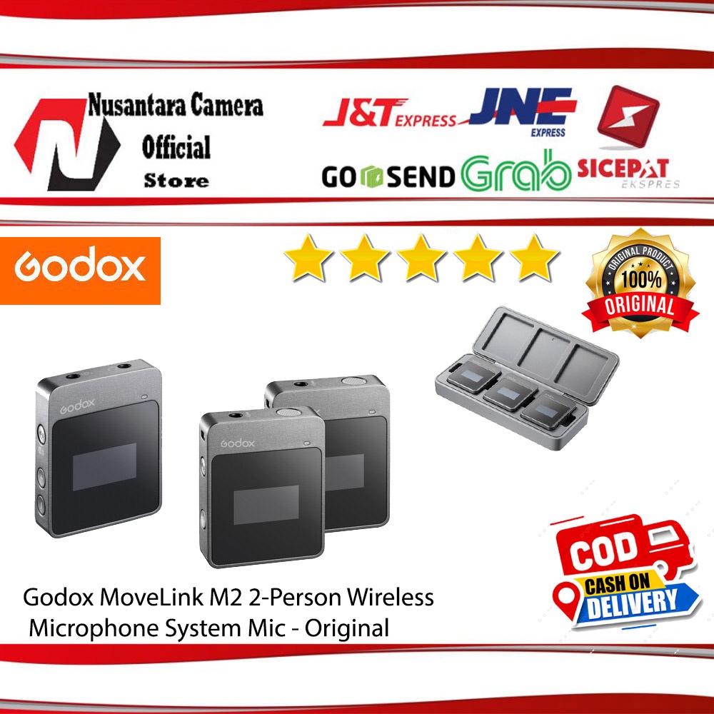Jual Godox MoveLink M2 2-Person Wireless Microphone System Mic ...