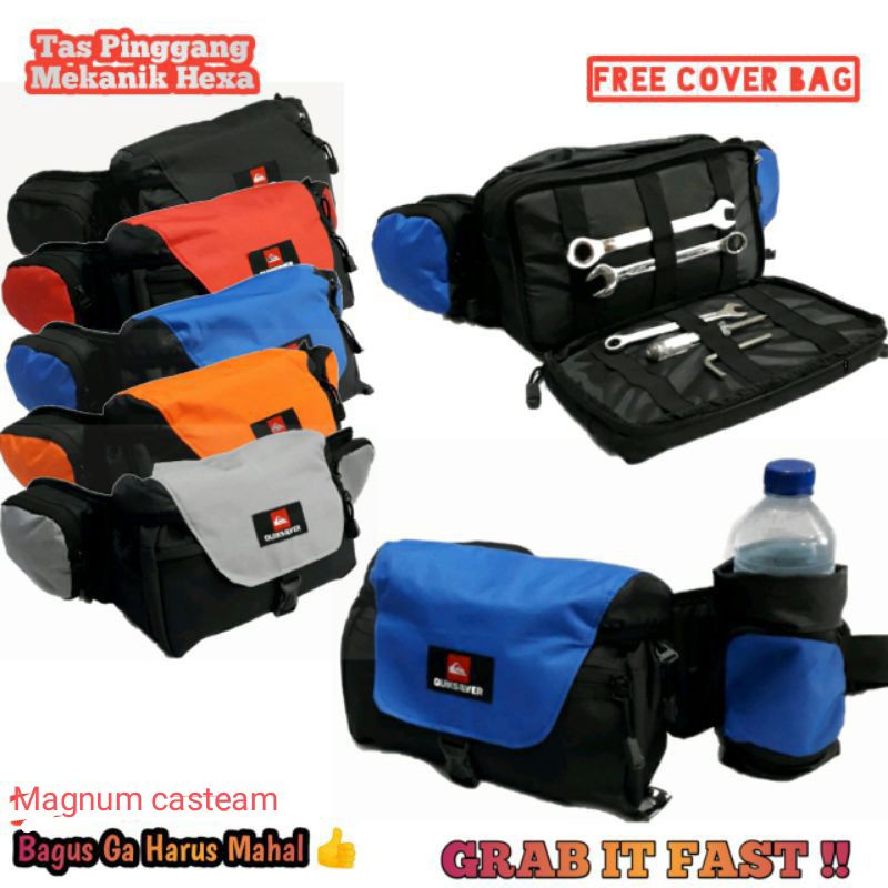 Jual Tas Pinggang Waistbag Sandang Mekanik Hexa Bahan Anti air free ...