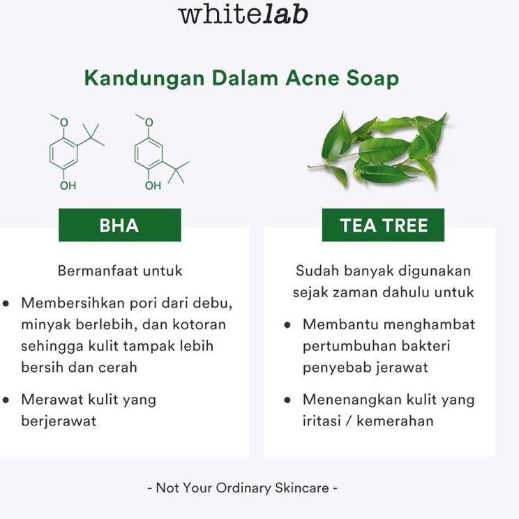 Jual Rek0meded|WHITELAB Brightening Acne Soap BHA + Tea Tree Indonesia ...