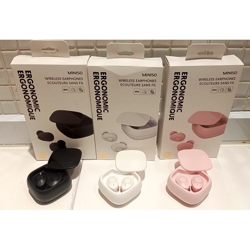 Jual WIRELESS EARPHONES MINISO ERGONOMIC NEW ARRIVAL HEADSET TANPA ...