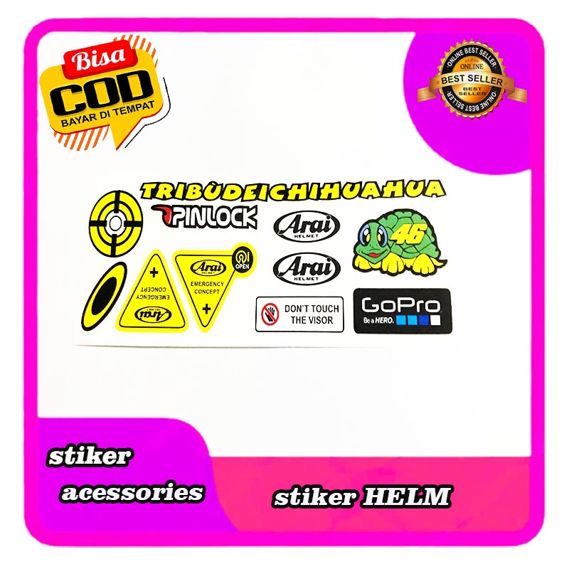 Jual sticker visor / sticker kaca helm set logo KYT + logo nhk ...