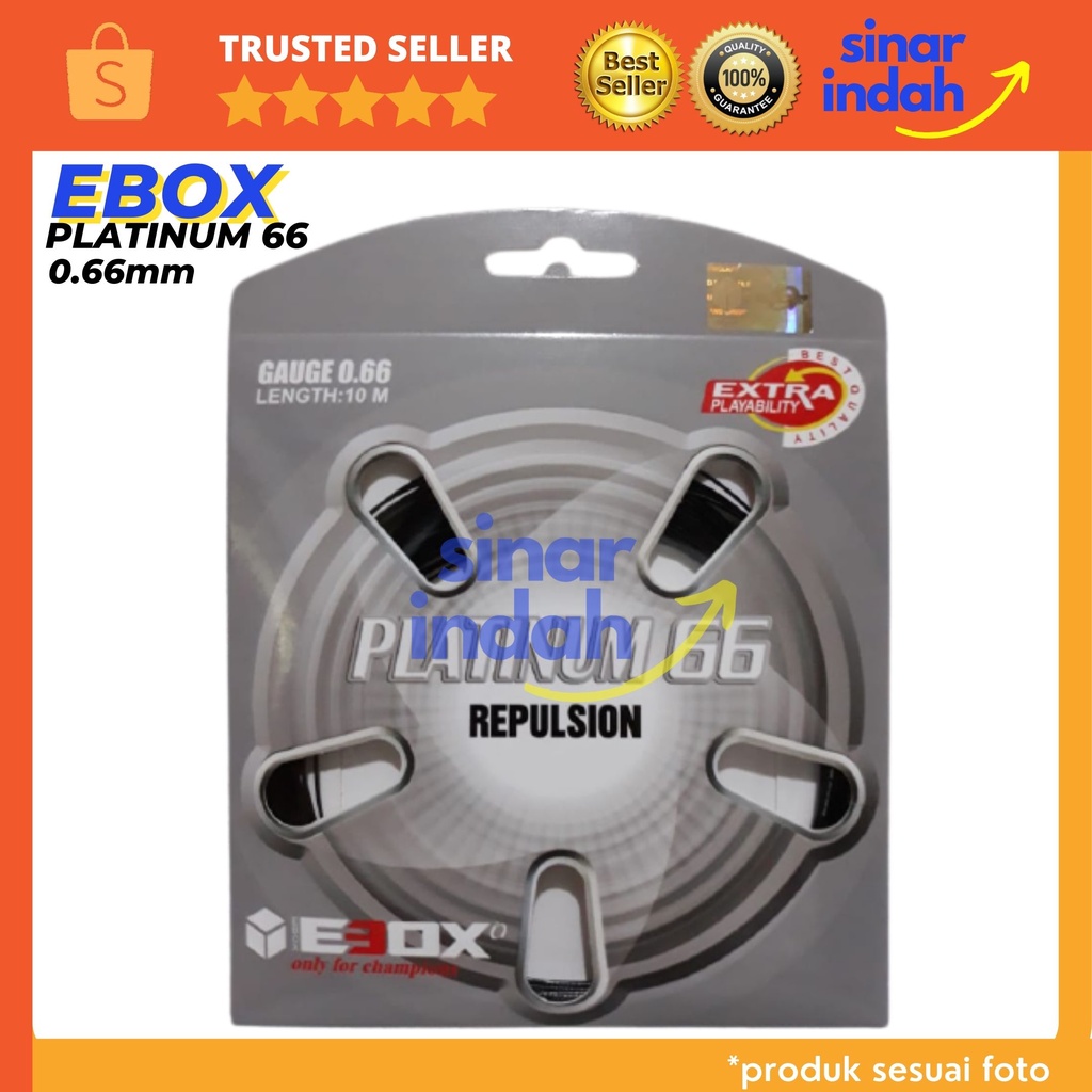 Jual Senar Badminton Ebox Platinum 66 Original / Senar Raket Badminton ...