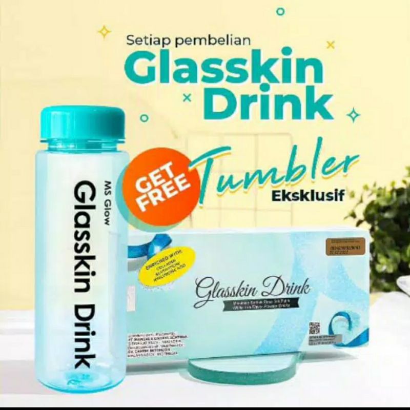 Jual GLASKIN DRINK FREE TUMBLER MINUMAN KECANTIKAN MINUMAK KOLAGEN ...