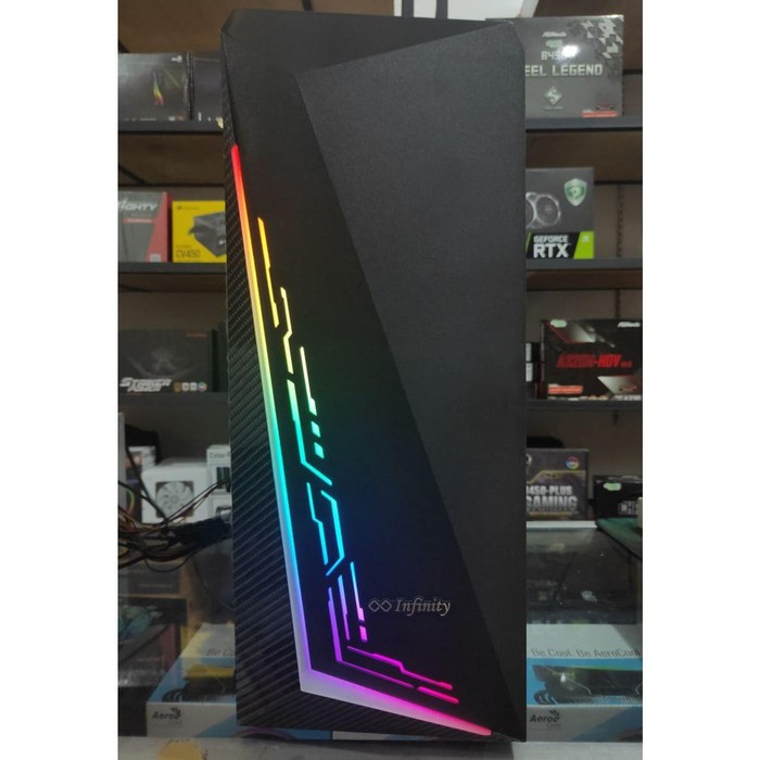 Jual Casing Case PC Komputer Gaming Infinity Nebula V2 ATX RGB Fan LED ...
