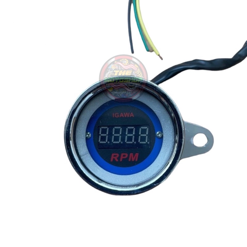 Jual speedometer speedo meter rpm led bulat indikator pengukur rpm ...