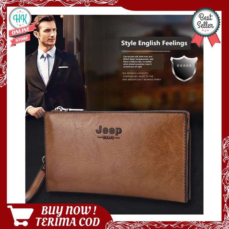 Jual HK134 Luxuzy Zipper Jeep Buluo Wallet 1619 / Dompet Import Jeep ...