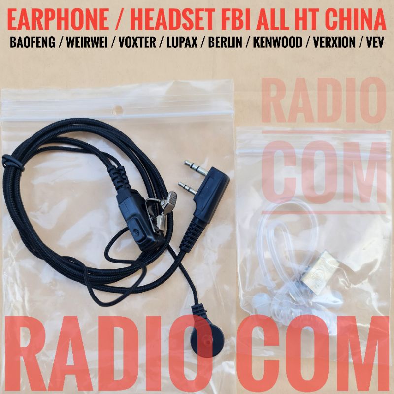 Jual EARPHONE FBI HT WEIRWEI BAOFENG VOXTER LUPAX / HEADSET HT BAOFENG ...