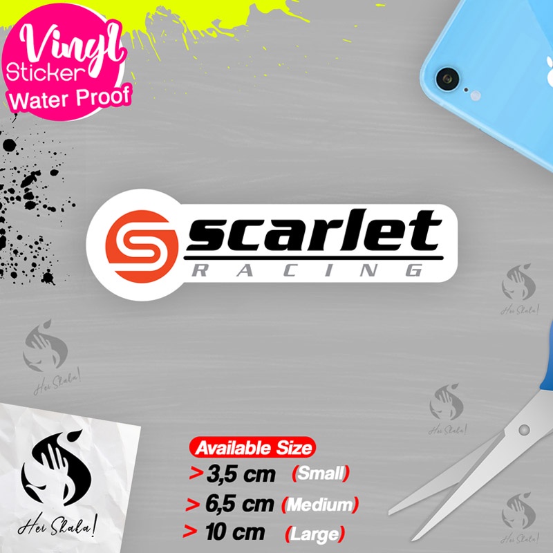 Jual Stiker Scarlet Racing Sticker Racing Ngabers Bahan Vinyl Anti AiR ...