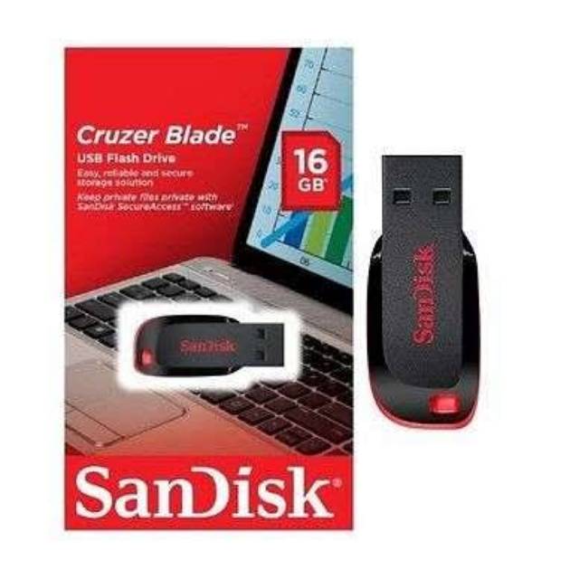Jual FLASHDISK SANDISK CRUZER BLADE 16GB ORIGINAL 100% | Shopee Indonesia