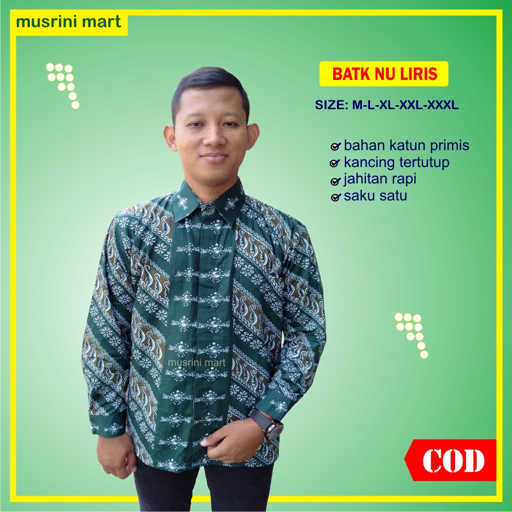 Jual BATIK NU BAJU NU KEMEJA NU SERAGAM NU BATIK NU PEKALONGAN MUSRINI ...