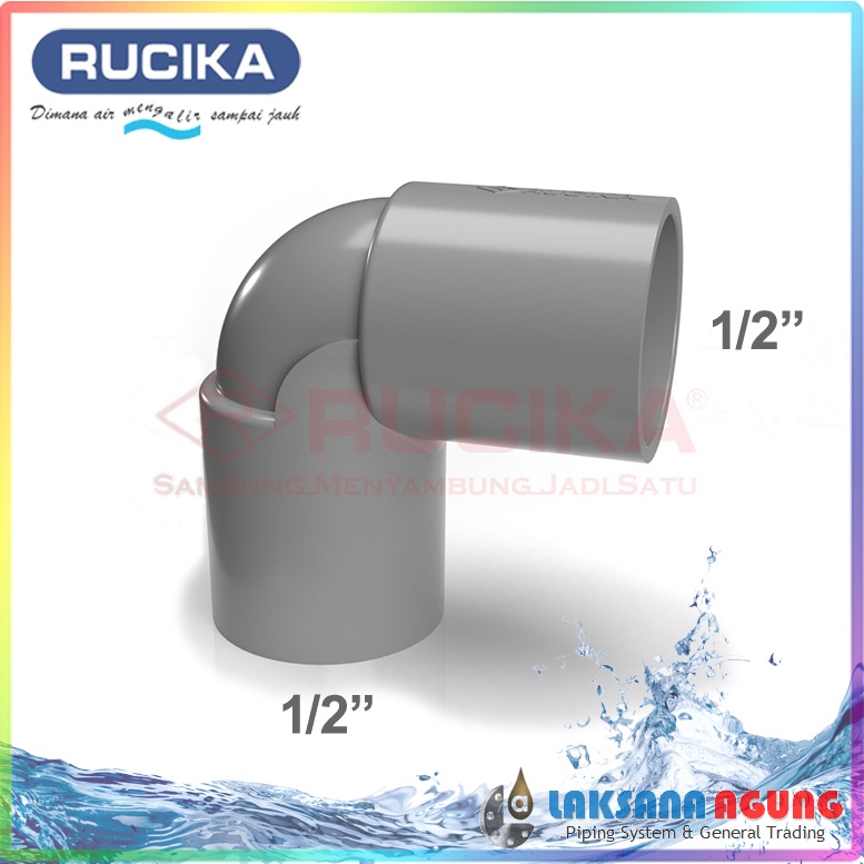 Jual Knee pvc 1/2 inch Rucika AW | Elbow Pvc Rucika Keni | Shopee Indonesia