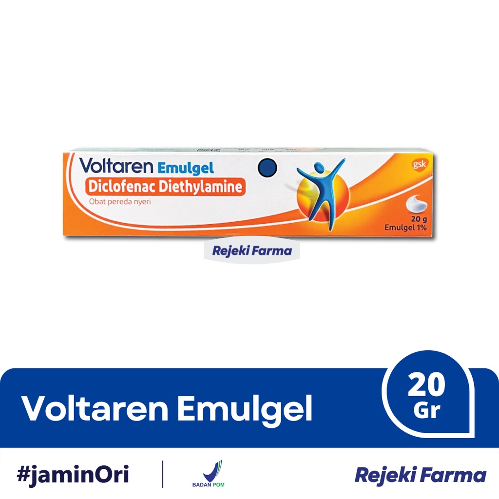 Jual Voltaren Emulgel 20 gr - Gel nyeri Otot, Keseleo, Sendi, dan Encok | Shopee Indonesia