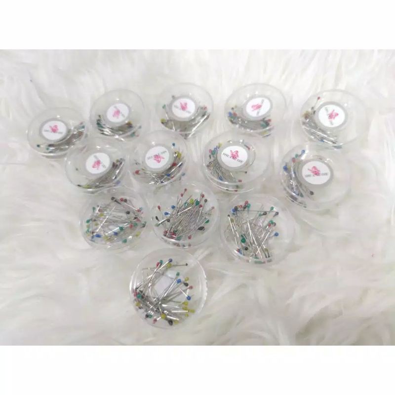 Jual VIRGO JARUM PENTUL MIKA BULAT / JARUM PENTUL KOTAK MIKA BULAT BOX ...