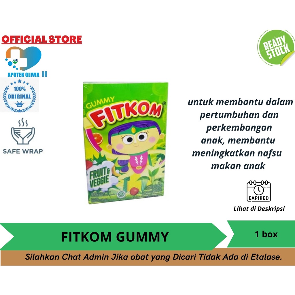 Jual Fitkom Gummy Jelly Fruit & Veggie - 48g | Shopee Indonesia
