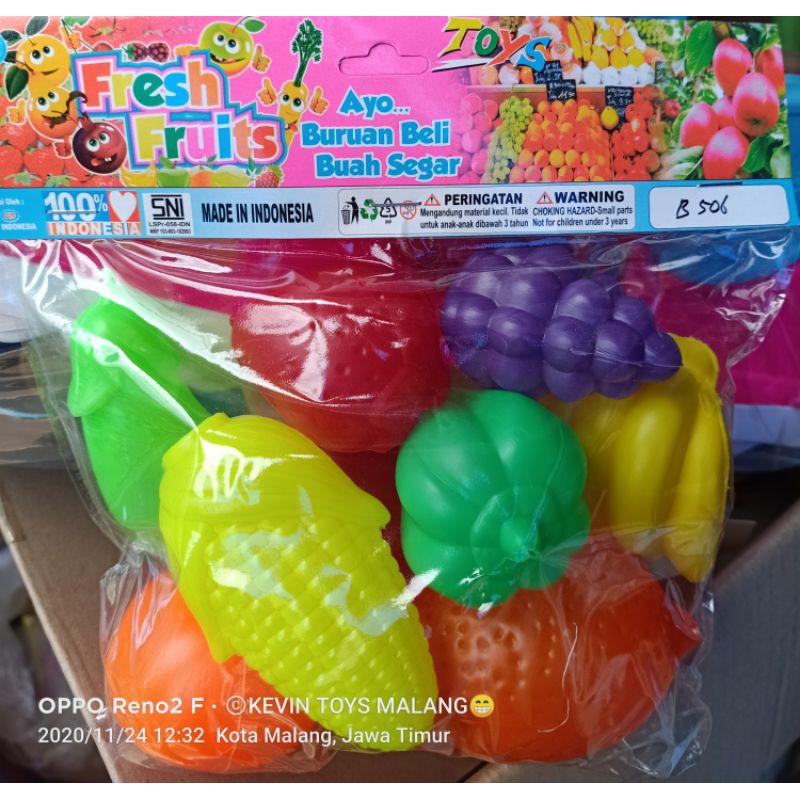 Jual SH 250 buah buahan mainan anak ada 9 macam buah dan sayuran ...