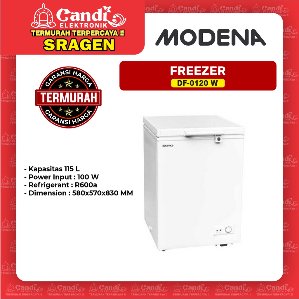 Jual DOMO By Modena Chest Freezer Type DF 0120 W - FREEZER BOX | Shopee Indonesia